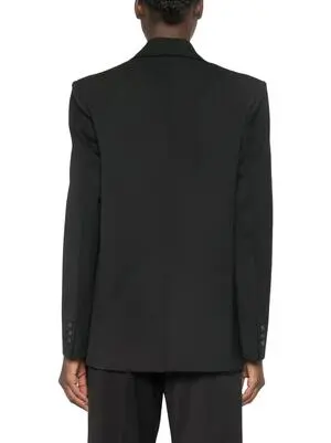 Andamane Single-breasted Notched Lapel Blazer - Black