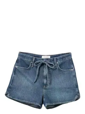 Rag & Bone Rag & Bone Drawstring Denim Shorts Blue