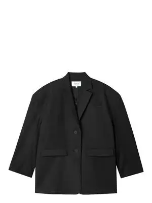 ENFOLD Oversized Wool Blazer - Black