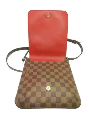LOUIS VUITTON Louis Vuitton Damier Ebene Musette Salsa Crossbody Bag Brown