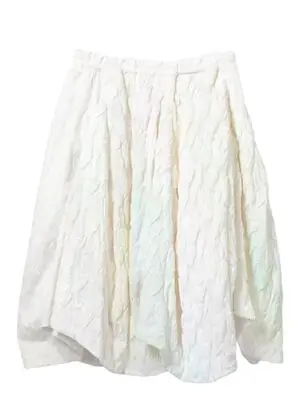 Comme Des Garçons Textured Midi Skirt - White