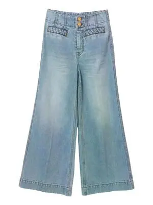 Zimmermann Wide-leg Faded Jeans - Blue