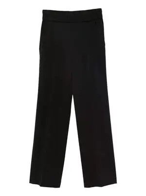 MARCCAIN Elasticated Waistband Straight Leg Trousers - Black