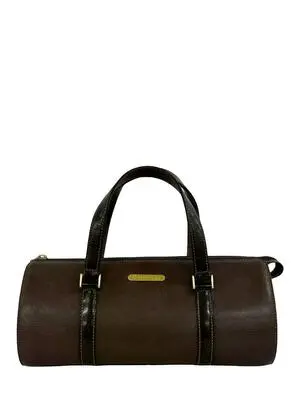 Burberry Calf Leather Handbag - Brown