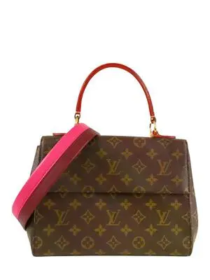 LOUIS VUITTON Louis Vuitton Monogram Canvas Cluny BB Satchel Brown