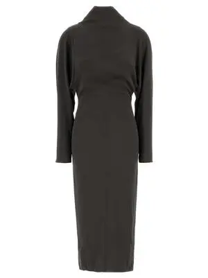 Giorgio Armani Stretch Crepe Dress - Gray