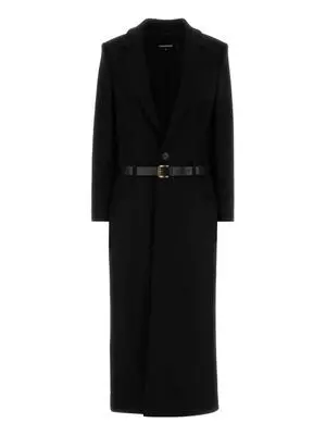 Dsquared2 Stretch Wool Blend Coat - Black