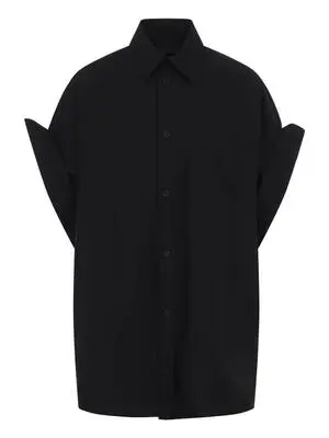 Balenciaga Tucked Sleeve Shirt - Black