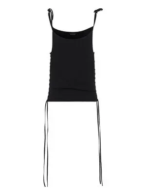 Balenciaga Lace-up Tank Top - Black