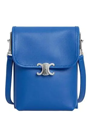 CELINE CELINE Soft Triomphe Leather Shoulder Bag