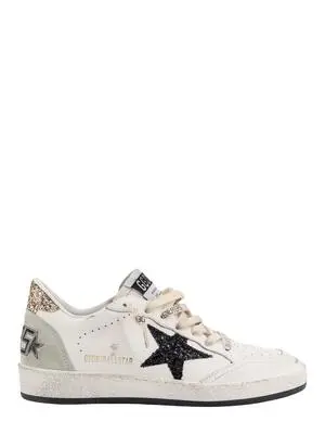 GOLDEN GOOSE Leather Ball Star Sneakers With Logo Detail - Multicolor