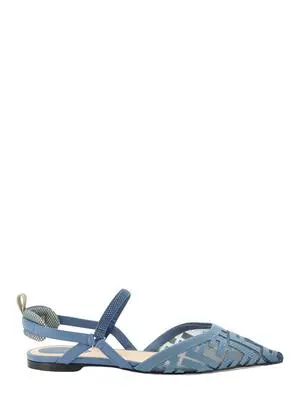 Fendi Colibrì Lite Flat Mesh Slingback With Ff Embroidery - Multicolor