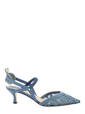 Fendi Colibri Mesh Pumps With Ff Embroidery - Multicolor