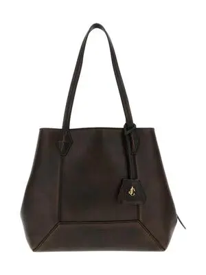 JIMMY CHOO Dark Leather Shopping Bag - Brown