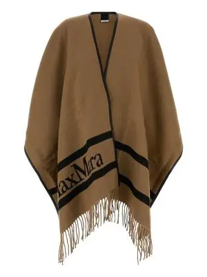 Max Mara Wool Aris Cape - Brown
