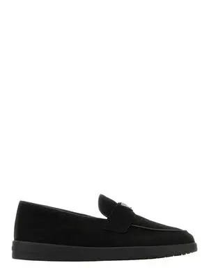 Prada Suede Loafers - Black