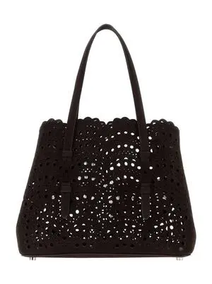 Alaïa Mina 25 Suede Handbag - Brown