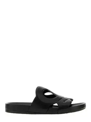 Loewe Ease Monogram Slippers - Black