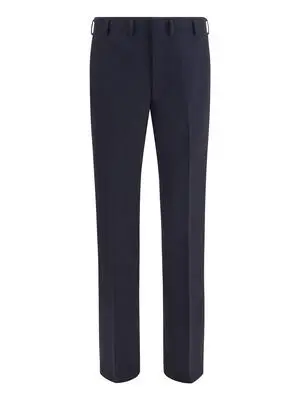 Prada Tailored High Waisted Wide Leg Trousers - Blue