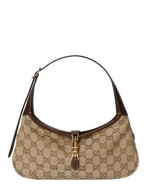 Gucci Jackie Slim Gg Fabric And Leather Shoulder Bag - Multicolor