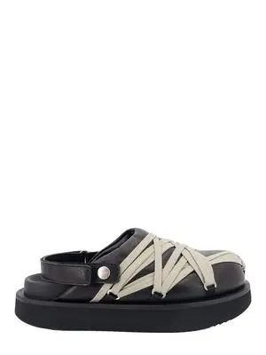 Rick Owens Padded Megalace Platform Leather Sandals - Multicolor