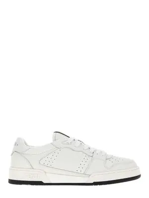 Fendi Calfskin Leather Match Sneakers - White