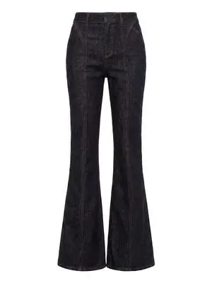 SELF-PORTRAIT High Waisted Flare Jeans - Multicolor