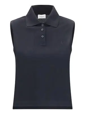 Saint Laurent Cassandre Piqué Polo - Black
