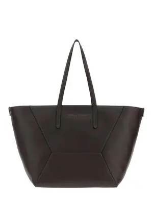 Brunello Cucinelli Leather Shopping Bag - Brown