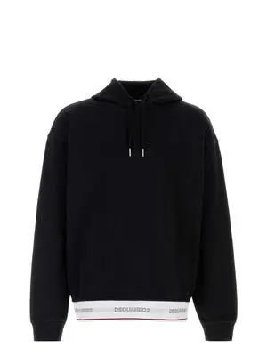 Dsquared2 Cotton Oversized Hoodie - Black