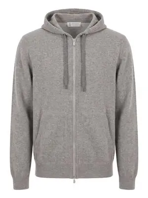 Brunello Cucinelli Cashmere Zip-up Hoodie - Multicolor