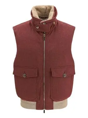 Brunello Cucinelli Brunello Cucinelli Wool Padded Vest Multicolor
