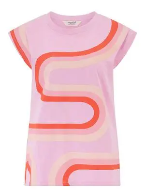 SUGARHILL BRIGHTON Chrissy Relaxed Fit Graphic Print T-shirt - Pink
