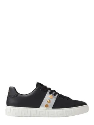 Versace Greca Embellished Sneakers - Black
