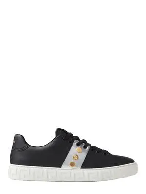 Versace Greca Embellished Sneakers - Black