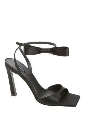 Givenchy Satin Bow Ankle Strap Sandals - Black