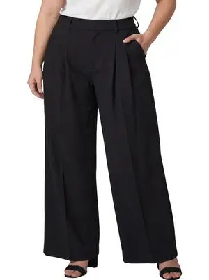 LIVERPOOL Brooke High Waist Wide Leg Trousers - Black