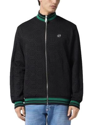 Philipp Plein Jacquard Monogram Track Jacket - Black