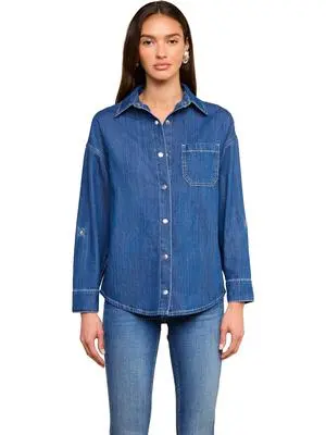 L'AGENCE L'AGENCE Jorah Oversized Featherweight Denim Shirt