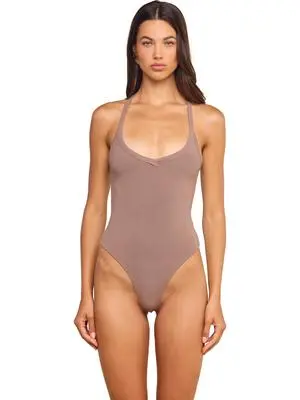 L'Agence Wrenna Racerback Bodysuit - Cardamom