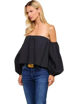 L'Agence Sarai Off-the-shoulder Top - Black