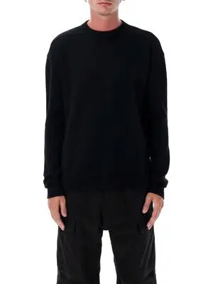 Rick Owens Cashmere Crewneck Sweater With Level Seam And Side Slits - Nero