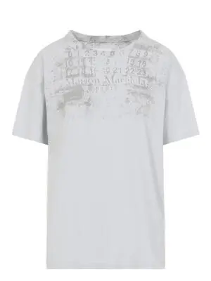 MAISON MARGIELA Numbers" Graphic Cotton T-shirt - Grey