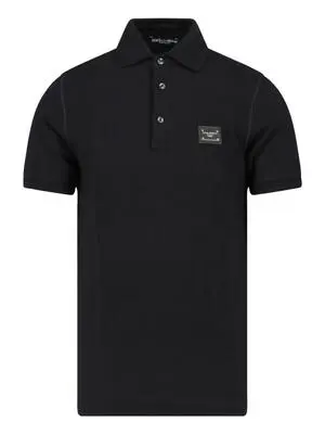 Dolce & Gabbana Short-sleeve Polo Shirt - Black