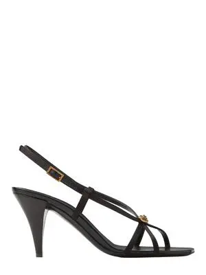 VERSACE Valentina Satin Slingback Sandals 80mm