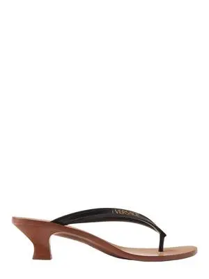 Versace Sophie Rubber Thong Sandals Mm - Black