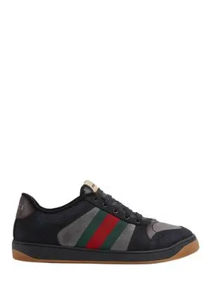Gucci Bi-colour Gg Canvas Sneakers With Web Detail - Nero