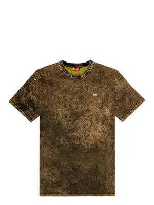 DIESEL® Crew Neck Short-sleeve Relaxed-fit Logo T-shirt - Verde