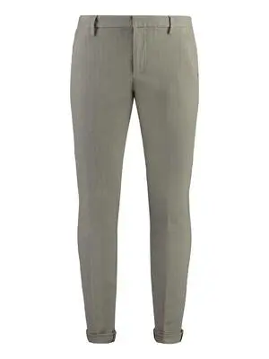 DONDUP Gaubert Cotton Chino Trousers With Roll-up Ankle Cuffs - Grey