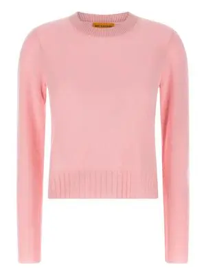 Guest In Residence Ribbed-hem Cashmere Crewneck Sweater - Rosa